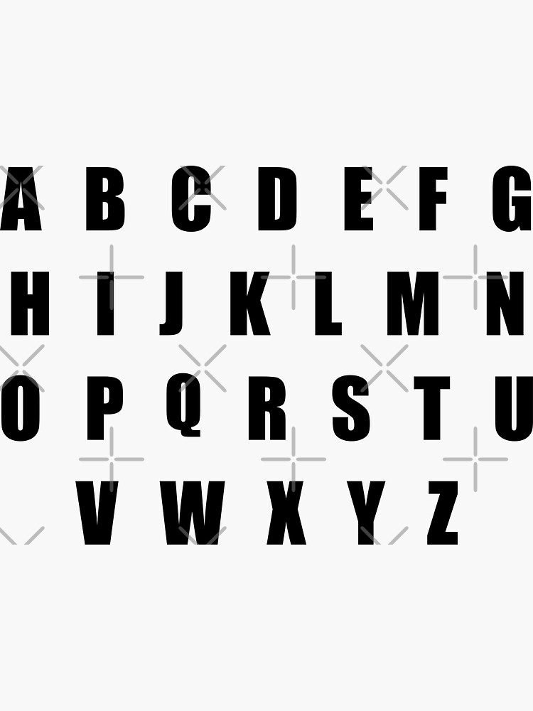 "Alphabet sticker complete with 26 letters" Sticker by DAGHO | Redbubble