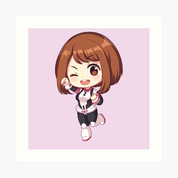 "Uraraka Ochako Chibi - MHA" Art Print for Sale by eidlike | Redbubble