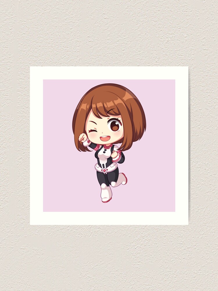 "Uraraka Ochako Chibi - MHA" Art Print for Sale by eidlike | Redbubble