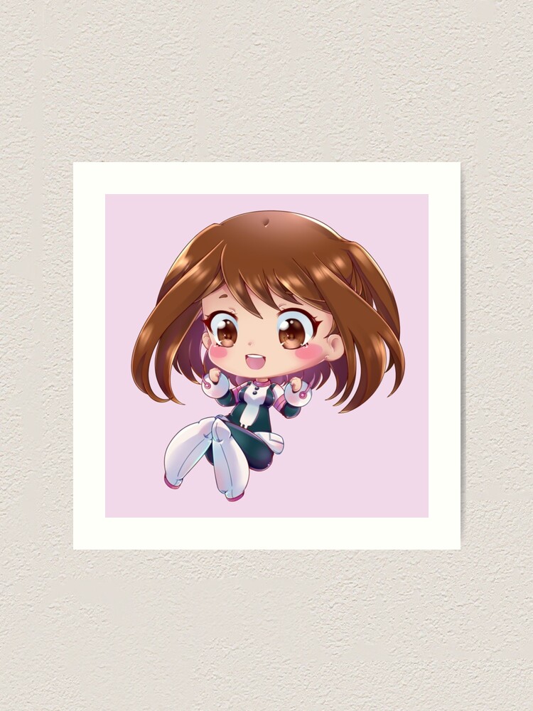 "Uraraka Ochako Chibi - BNHA" Art Print by eidlike | Redbubble
