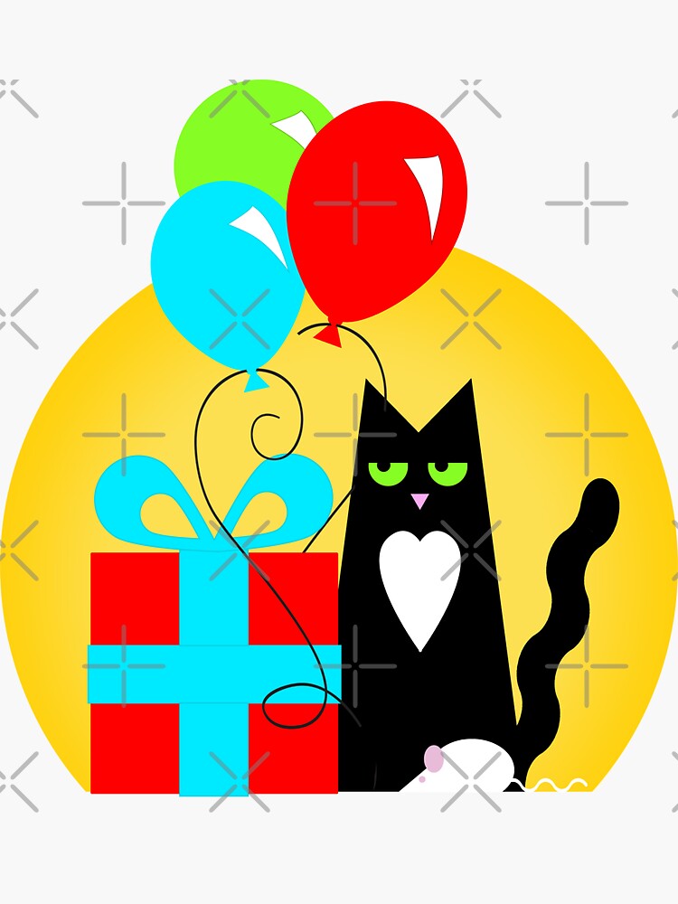 "Party Cat" Sticker for Sale by QuoteGeek | Redbubble