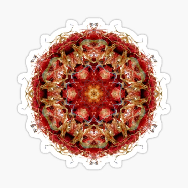 "Chaotic Lines Colorful Mandala #56" Sticker by chaoticlines | Redbubble