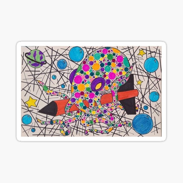 "Spoc•to•pus AKA Space Octopus" Sticker for Sale by Linds10peter ...