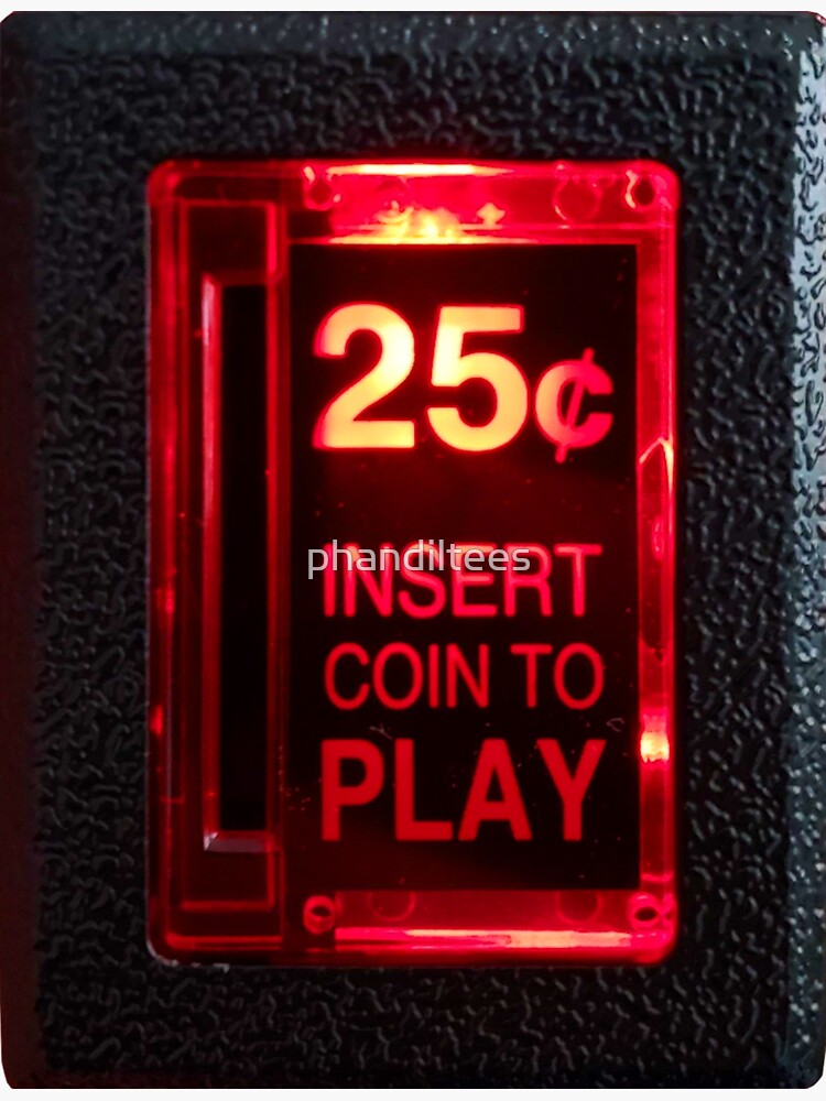 "Arcade Coin Slot" Sticker for Sale by phandiltees | Redbubble