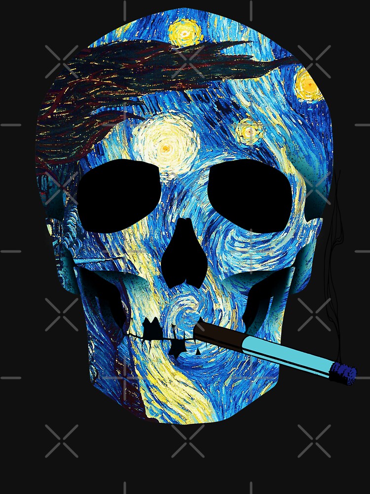 "Van Gogh Skull" Pullover Hoodie for Sale by PacificStreams | Redbubble