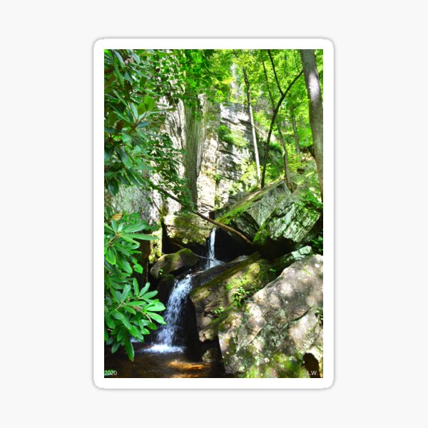 "At The Bottom Of Raven Cliffs Waterfall Georgia" Sticker for Sale by ...