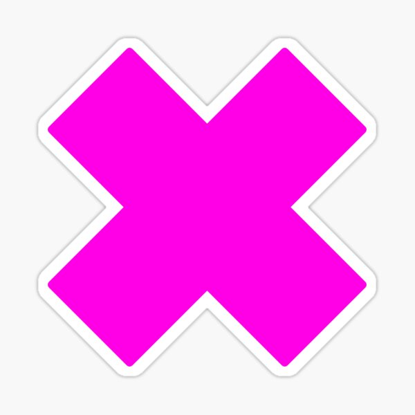 "Pink Cross Simple But Cool" Sticker for Sale by kunterbuntdesig ...