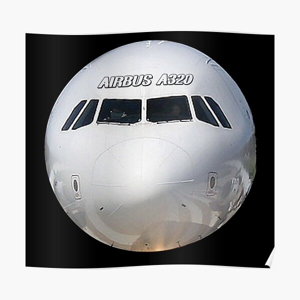 " Airbus A320 Aircraft Front View Cockpit" Poster for Sale by ...