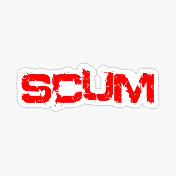"SCUM Text Word (Red)" Sticker for Sale by NawbuSmart | Redbubble