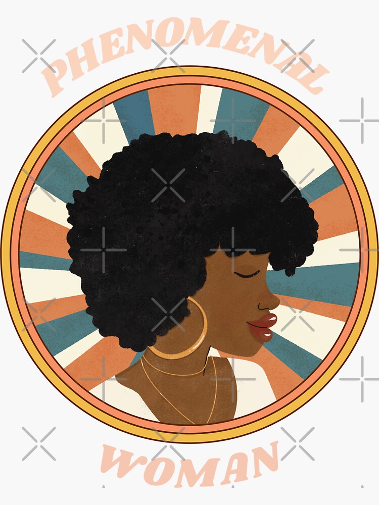 "Phenomenal Woman Featured" Sticker by Luxonius | Redbubble