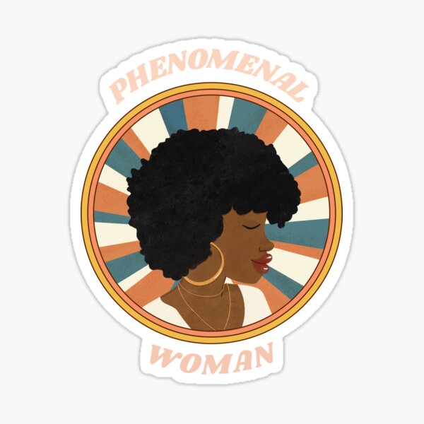"Phenomenal Woman Featured" Sticker by Luxonius | Redbubble