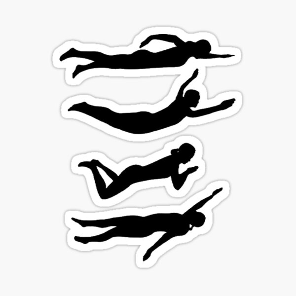 "Swimming " Sticker for Sale by Kryslor | Redbubble