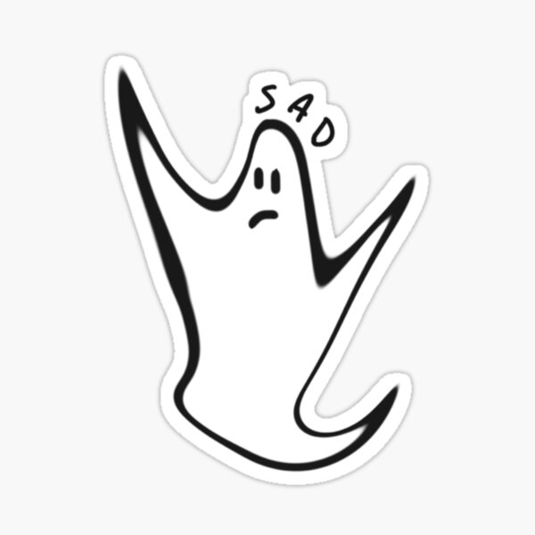 "Sad Ghost " Sticker by naturereclaims | Redbubble