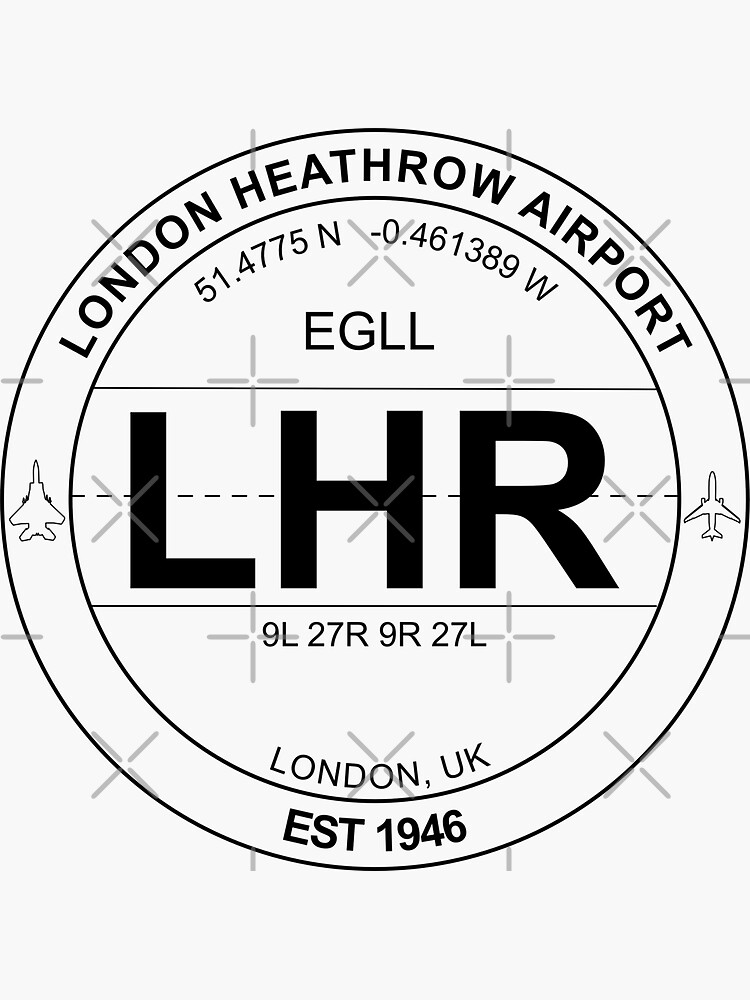 "London Heathrow Airport (LHR)" Sticker for Sale by PhotographyNW ...