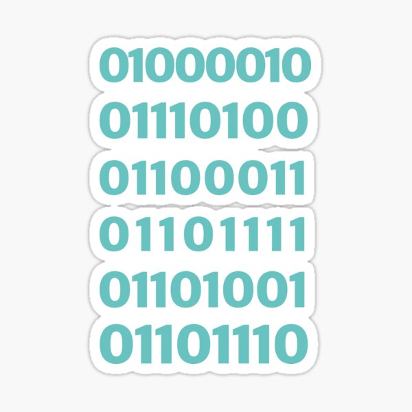 "Binary" Sticker for Sale by Cheesy06 | Redbubble