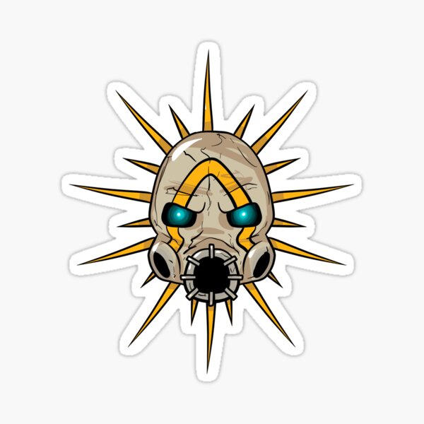 "Borderlands Psycho Mask Iconography" Sticker for Sale by Larstaples ...