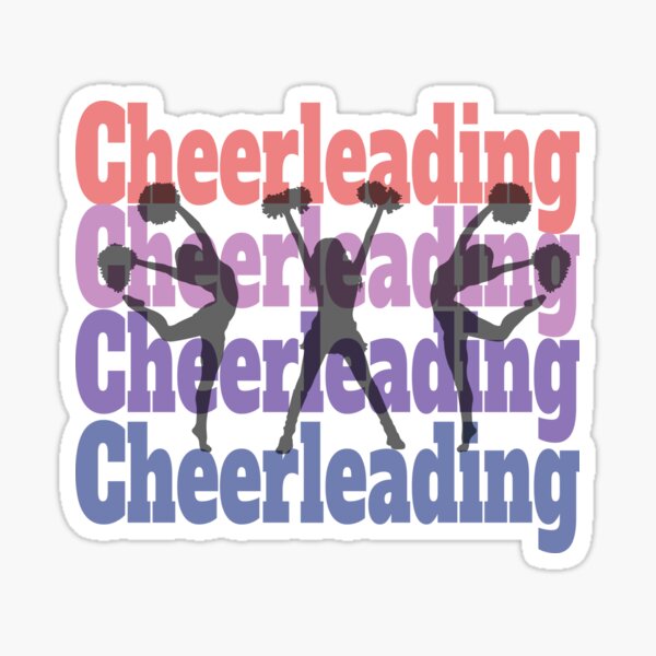 "Cheerleader Cheerleading Cheering Gift Idea Women" Sticker for Sale by ...