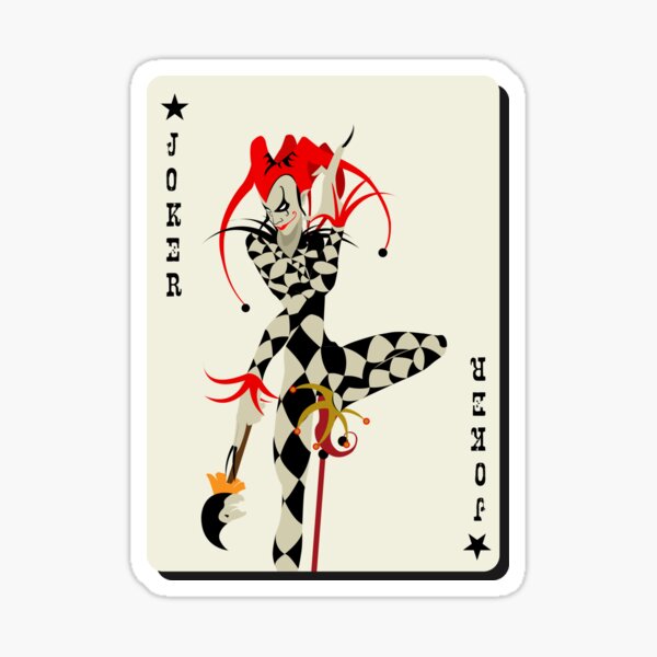 "Joker Playing Card" Sticker by mizous | Redbubble