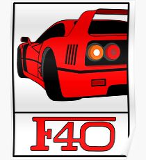 Ferrari F40: Posters | Redbubble
