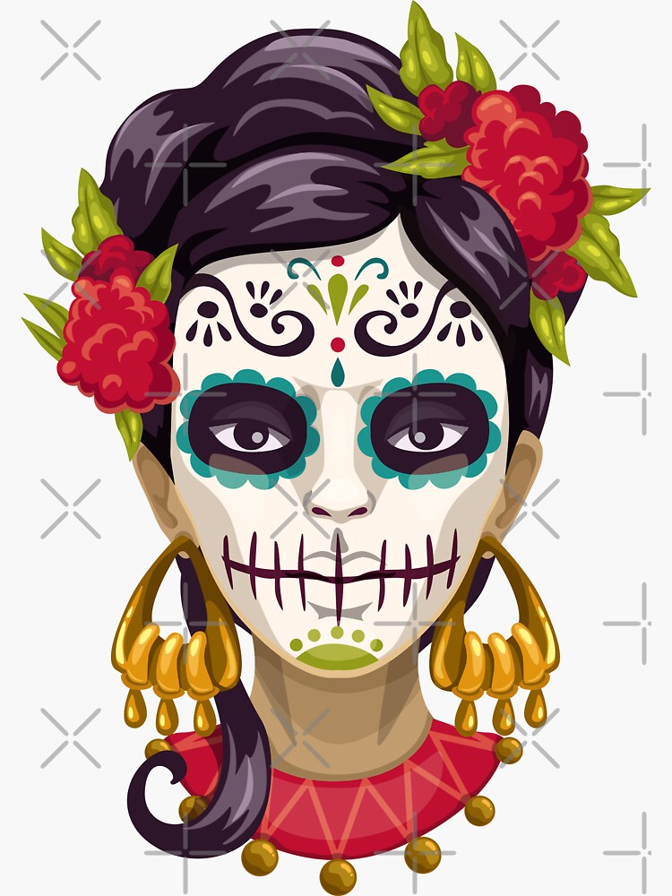 "Catrina Dia de los Muertos" Sticker for Sale by 2MdesignStore | Redbubble