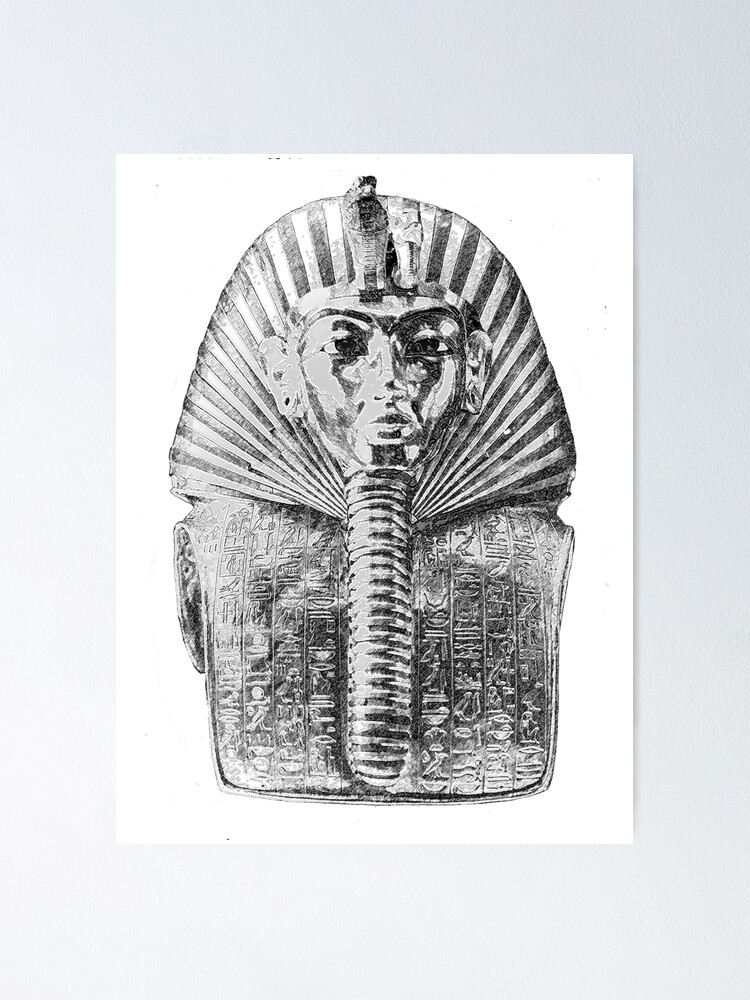 "Tut Ankh Amun Mask Back Front" Poster for Sale by emhoteb | Redbubble