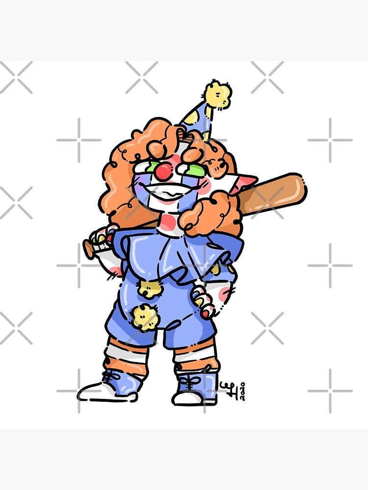"Clown Girl With a Baseball Bat" Poster by MiaMarshmellow | Redbubble