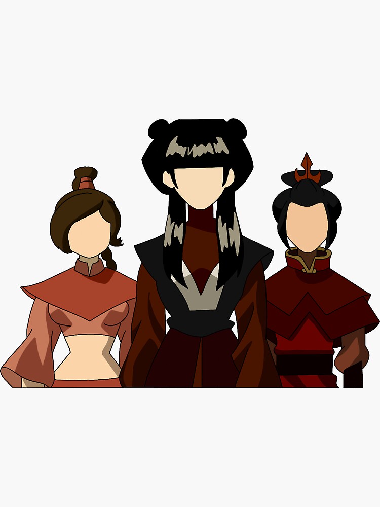 "minimalist fire nation girls" Sticker for Sale by mgkilman | Redbubble