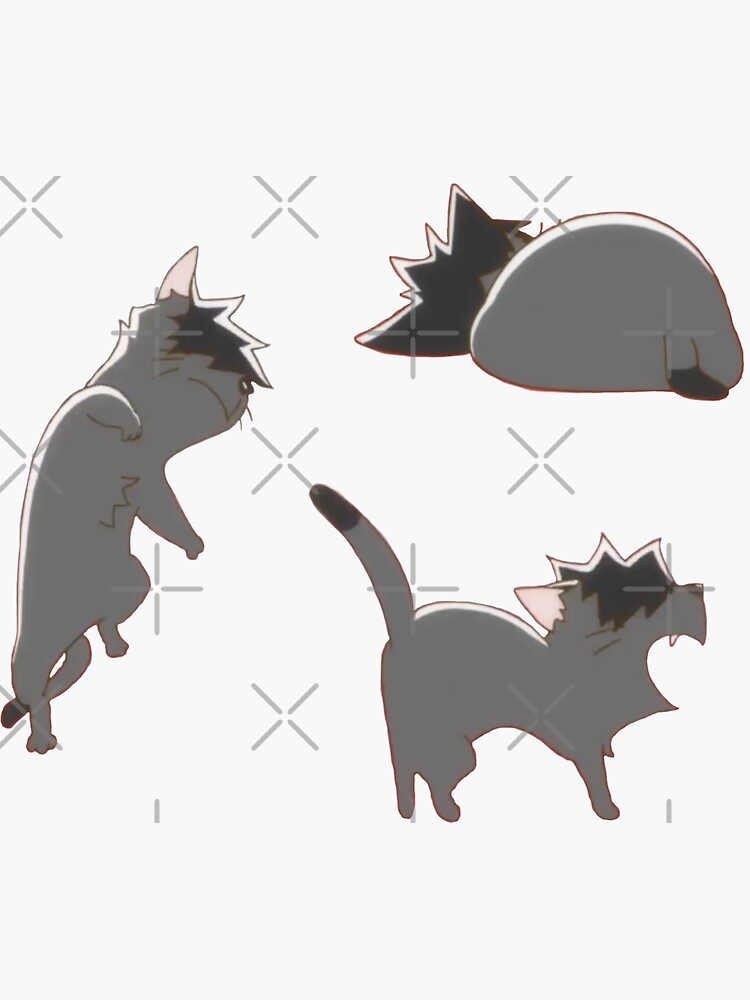 Kuroo Cats Sticker For Sale By Ranya13 Redbubble