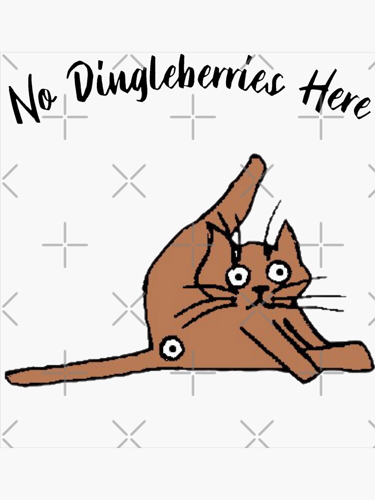 "No Dingleberries Here Cat Butt" Sticker for Sale by MittenTheKitten ...