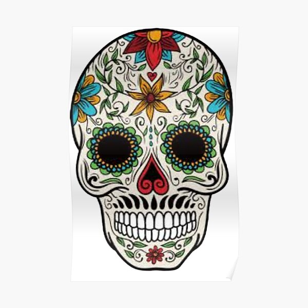 "colorful calaca" Poster by nikadesign2021 | Redbubble