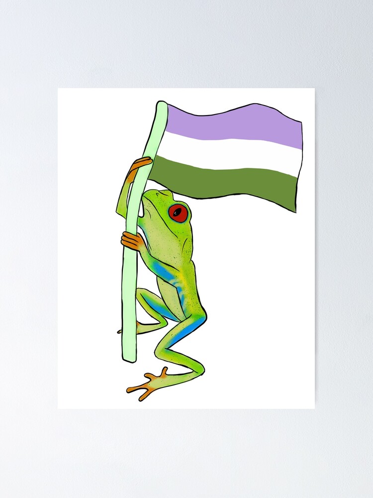"Pride Frog - Genderqueer flag" Poster for Sale by -abigaeljean ...