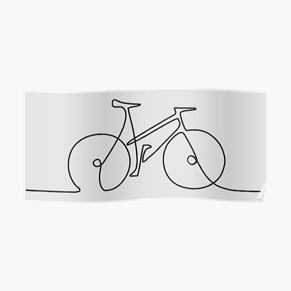 " BICYCLE BIKE CYCLE Single line Minimal Sketch, continuous line art ...