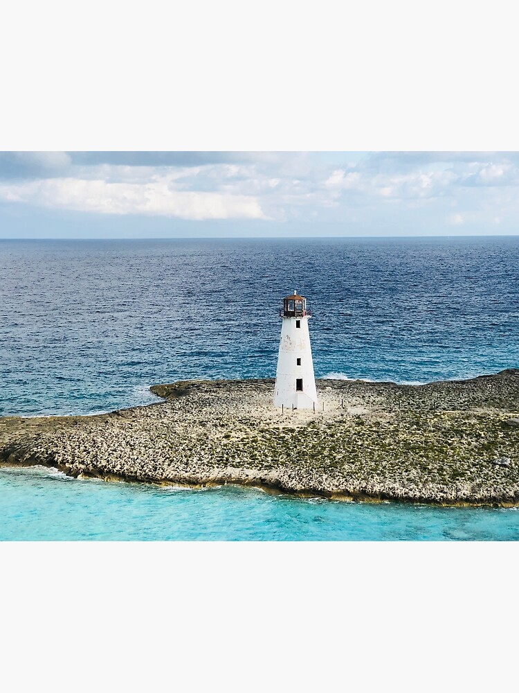 "Blue Ocean Lighthouse" Poster for Sale by DesignFunArt | Redbubble