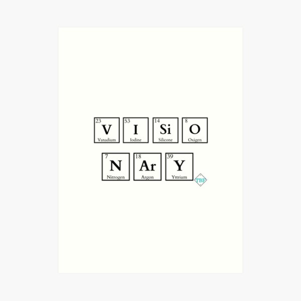 Lámina artística «Símbolos de la tabla periódica de química visionaria ...