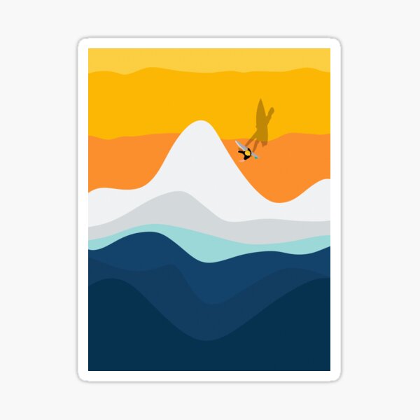 "Gone Surfing " Sticker for Sale by The-Drone-Man | Redbubble