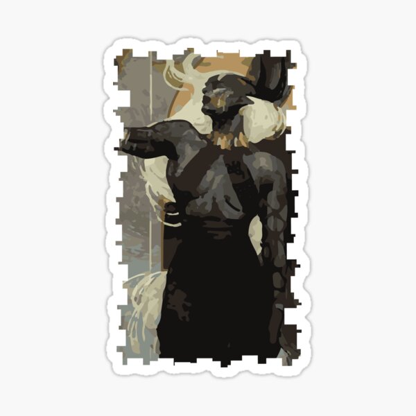 "Female Qunari Tarot Card" Sticker by suzysherbet | Redbubble