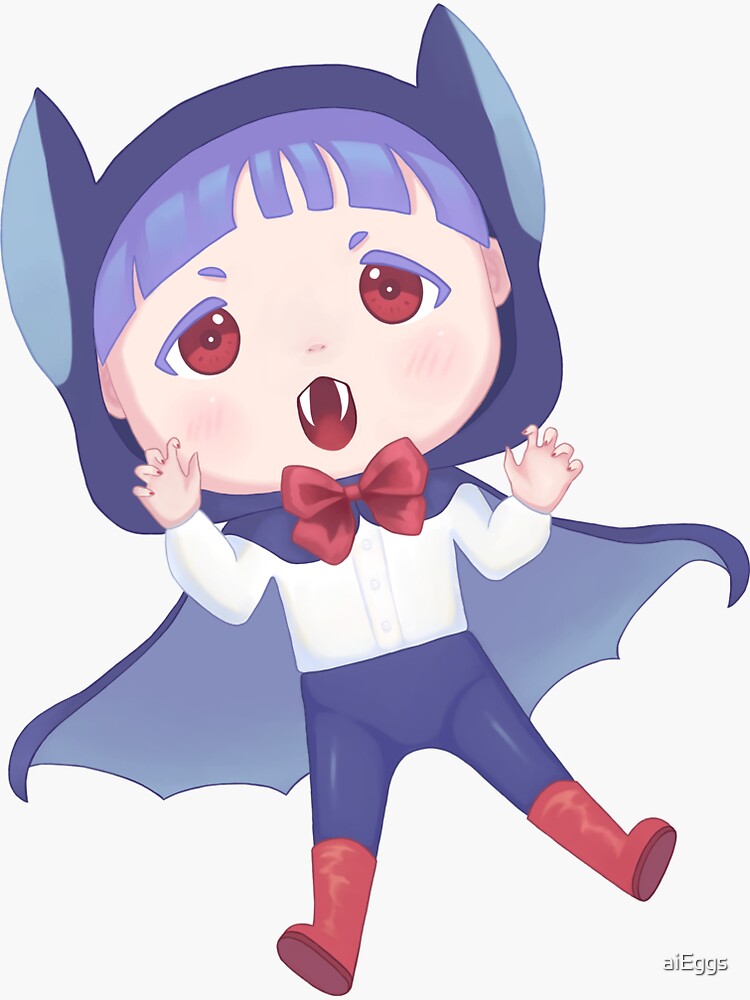 "Chibi Bat" Sticker for Sale by aiEggs | Redbubble
