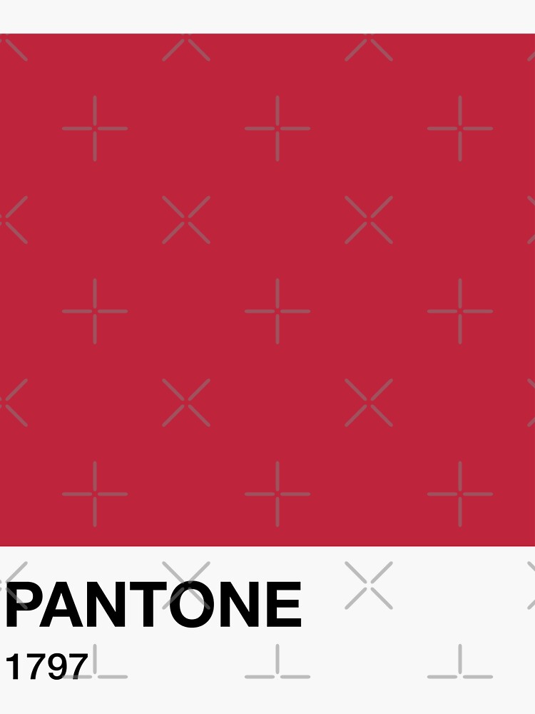 "Pantone 1797" Sticker for Sale by piastrelli | Redbubble