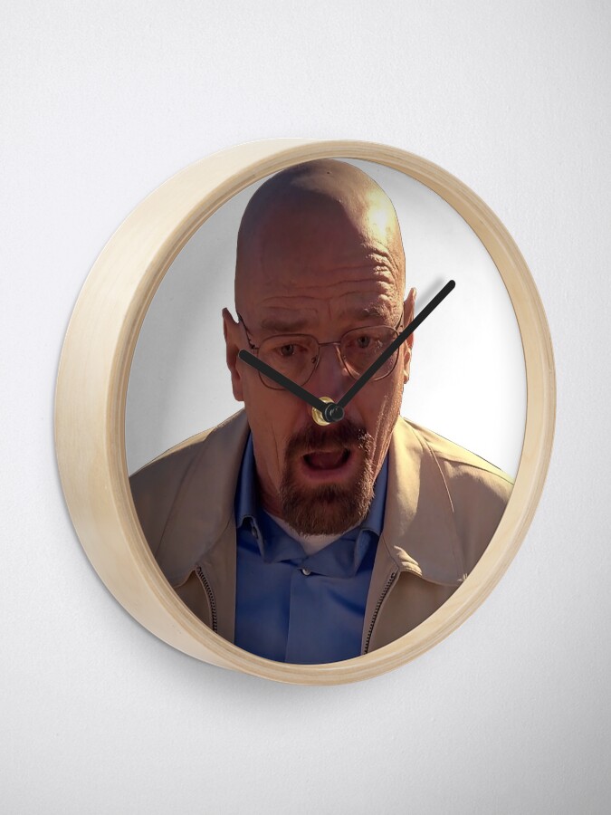 "Walter White Face Meme! Breaking Bad!" Clock for Sale by ...