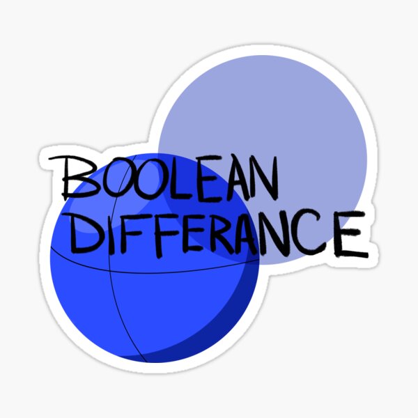 "Rhino Boolean Difference Command" Sticker for Sale by dragonnyx ...