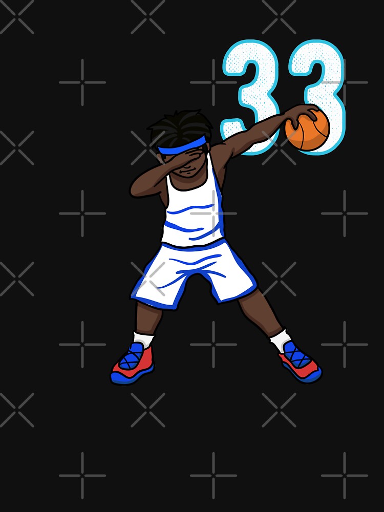 "Cool Basketball Baller Bball Player Number 33 Blue White Team School ...