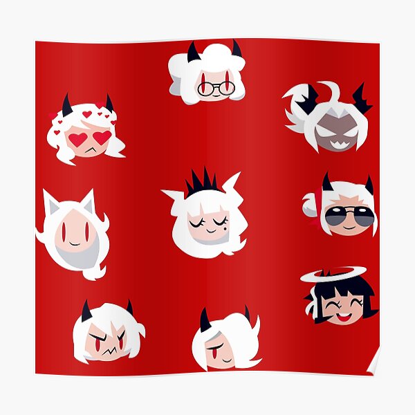 "Helltaker Harem" Poster for Sale by Migi-Desu | Redbubble