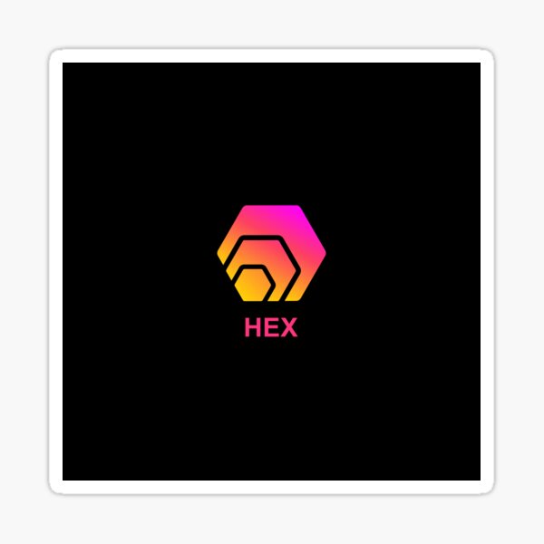 "HEX Logo on Black Background with Wordmark" Sticker for Sale by ...