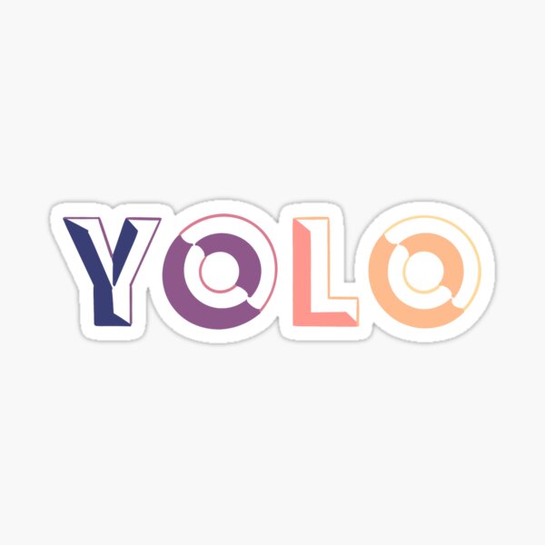"YOLO" Sticker by Amallouk | Redbubble