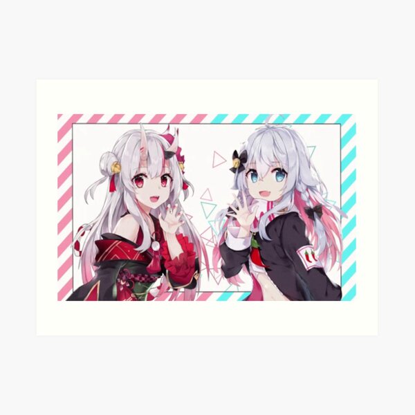 "Nakiri Ayame & Kagura Nana" Art Print by jmi2000 | Redbubble