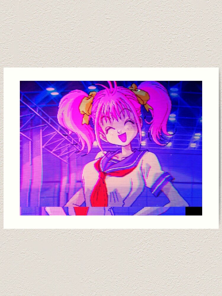 "90s VHS Anime girl" Art Print by HucktheCat | Redbubble