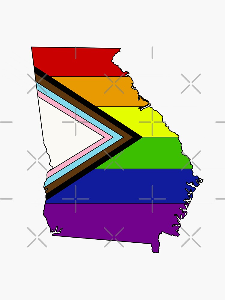 "Georgia progress pride flag " Sticker by TheUndeadDesign | Redbubble