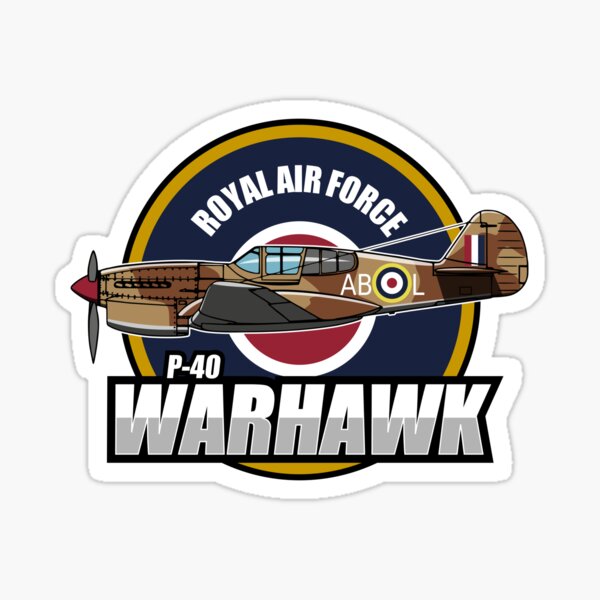 " RAF P-40 Warhawk" Sticker for Sale by TGStudios | Redbubble