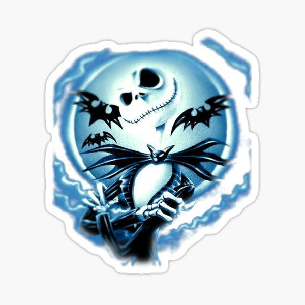 "Jack Skellington" Sticker for Sale by HuttonShop | Redbubble
