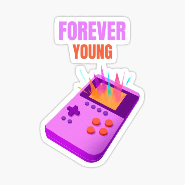"Forever Young" Sticker for Sale by amtshirtsdesign | Redbubble